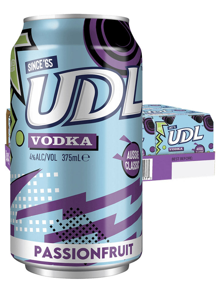 UDL Vodka & Passionfruit 6 x 4 Pack 375ml Cans – The Drink Society