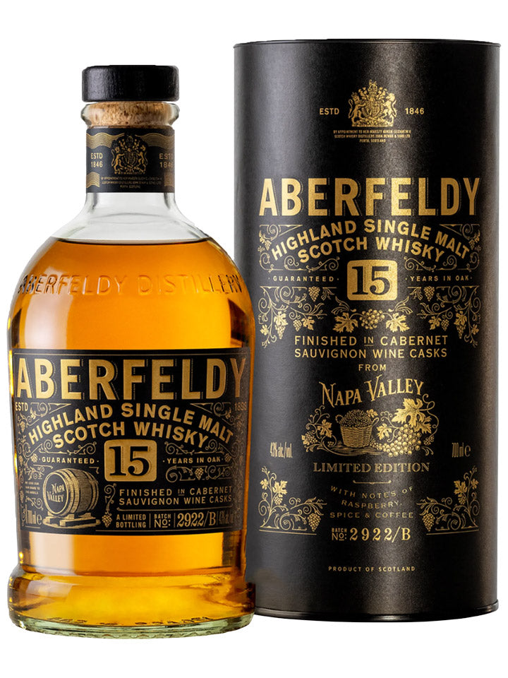 Aberfeldy 15 Year Old Napa Valley Red Wine Cask Single Malt Scotch Whi ...