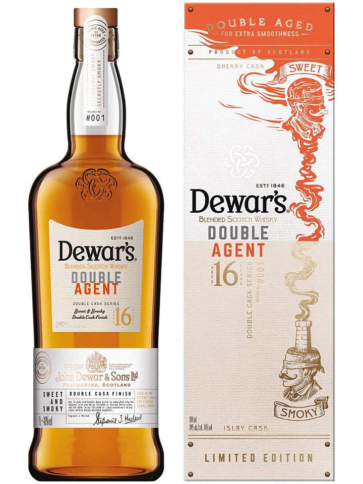 Dewar's 16 Year Old Double Agent Sweet & Smoky Blended Scotch Whisky 1 ...