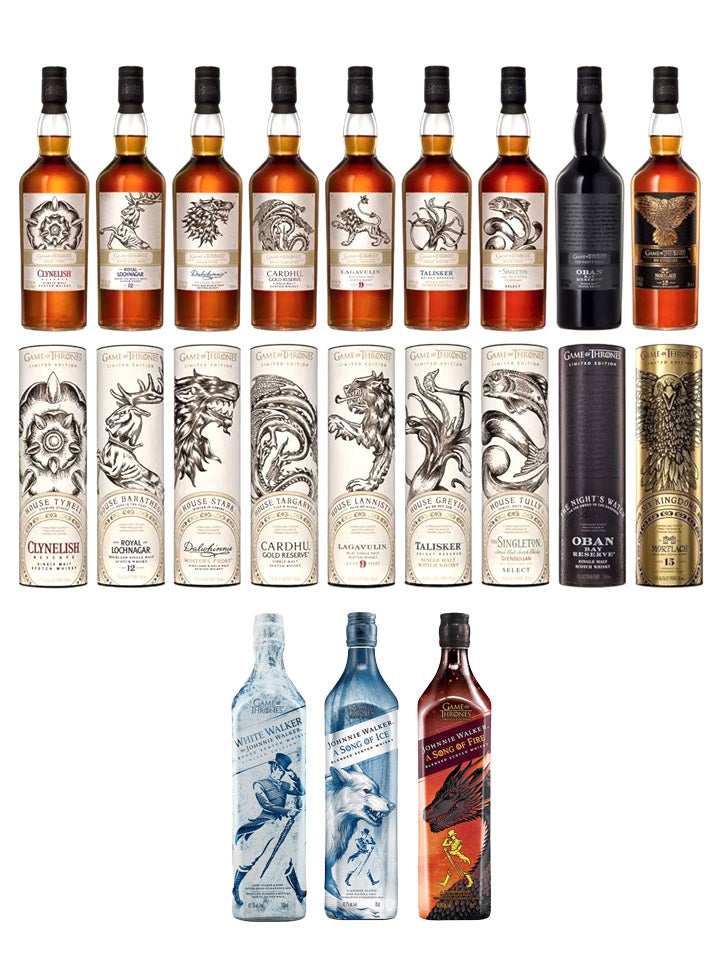 Game of Thrones 12 Bottle Complete Collection Limited Edition Single M ...
