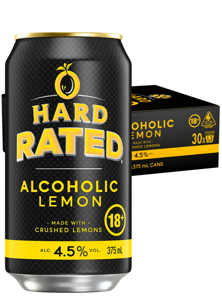 Hard Rated Alcoholic Lemon Case 30 x 375mL Cans – The Drink Society