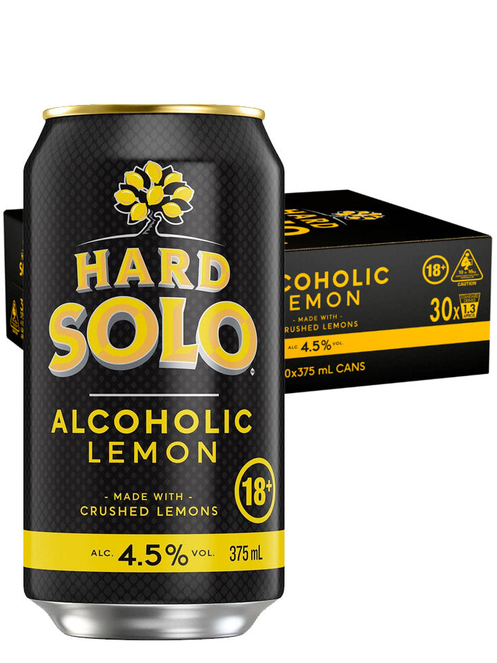 Hard Solo Alcoholic Lemon Case 30 x 375mL Cans – The Drink Society