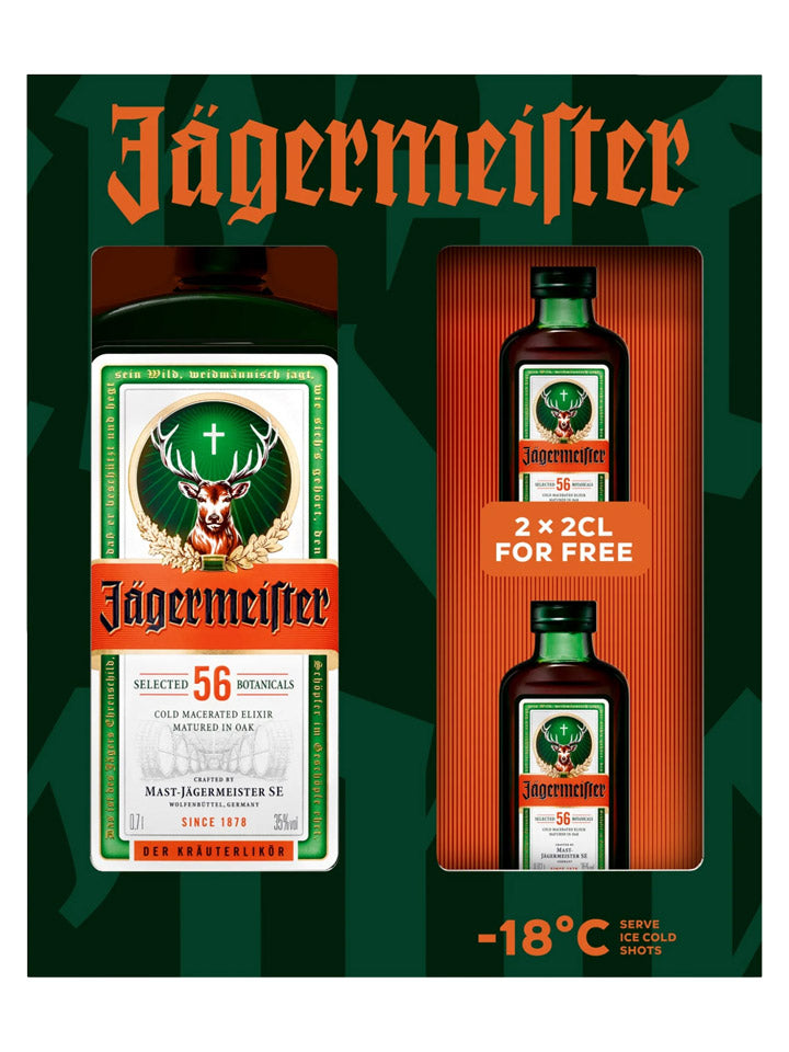 Jagermeister Herb Liqueur Gift Pack 700mL + 2 x Miniature 20mL – The ...