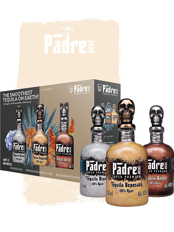 Padre Azul Super Premium Tequila Trio Tasting Set Blanco, Reposado & A – The Drink Society