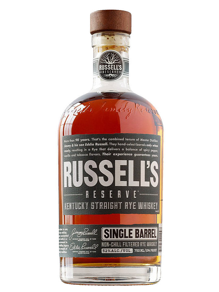 Russell's Reserve Single Barrel Kentucky Straight Rye Whiskey 750mL ...