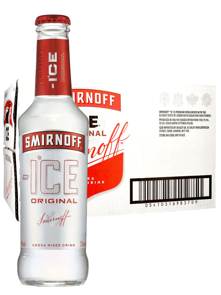 Smirnoff ICE Original Pre-Mix Vodka Case 24 x 275ml Bottles – The Drink ...