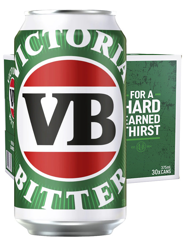 Victoria Bitter VB Beer Block 30 x 375mL Cans – The Drink Society