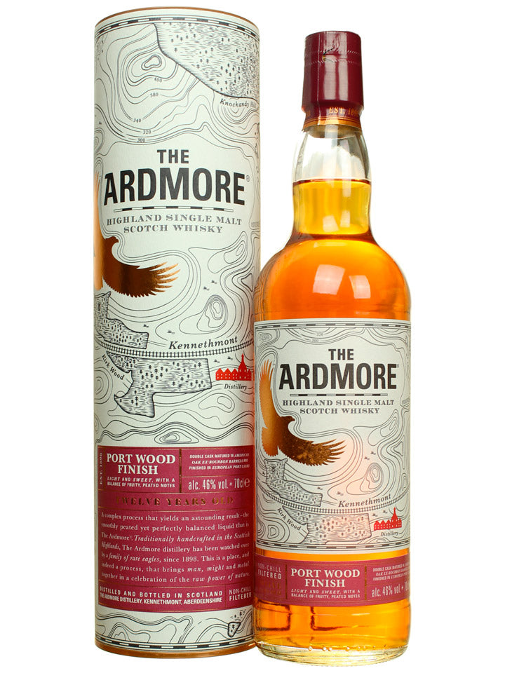 Ardmore 12 Year Old Port Wood Finish Single Malt Scotch Whisky 700mL ...