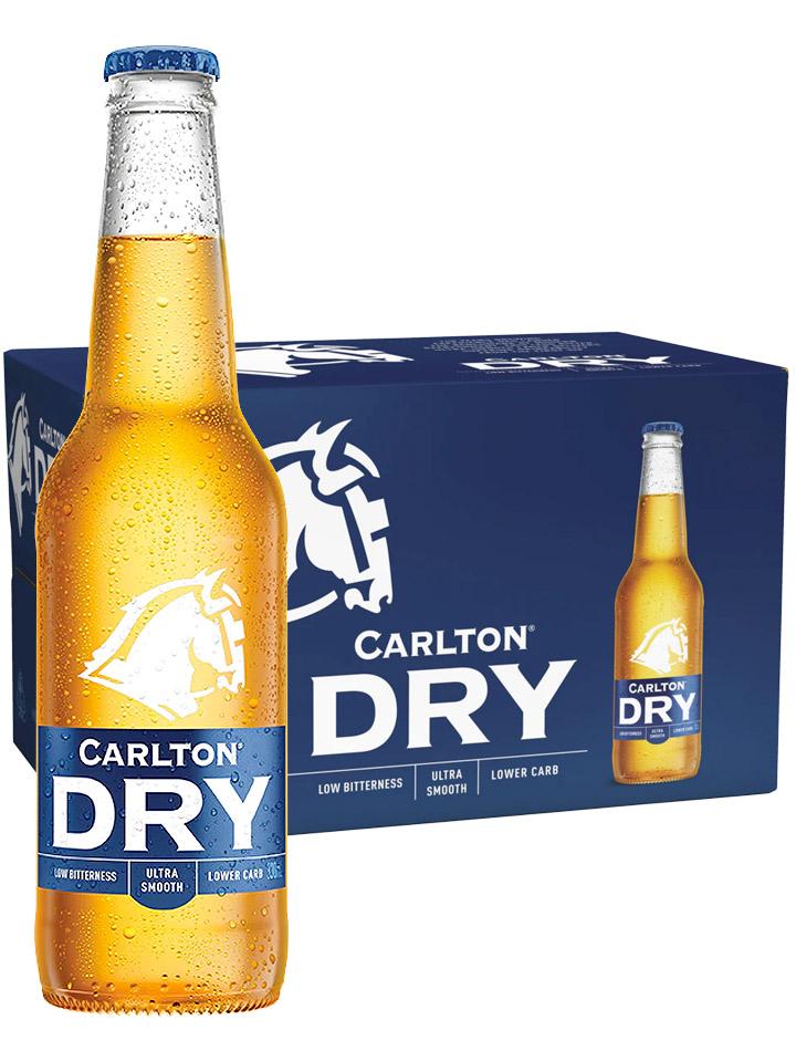 Carlton Dry Beer Case 4 x 6 Pack 330mL Bottles – The Drink Society