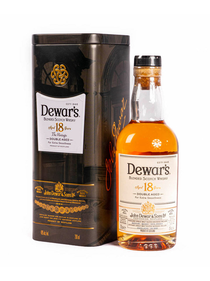 Dewar's 18 Year Old The Vintage Blended Scotch Whisky Miniature 200mL – The Drink Society