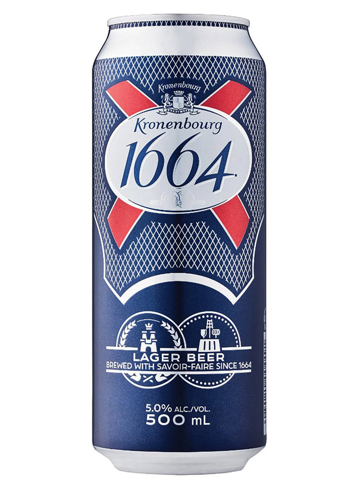 Kronenbourg 1664 French Lager Beer Case 24 x 500mL Cans – The Drink Society