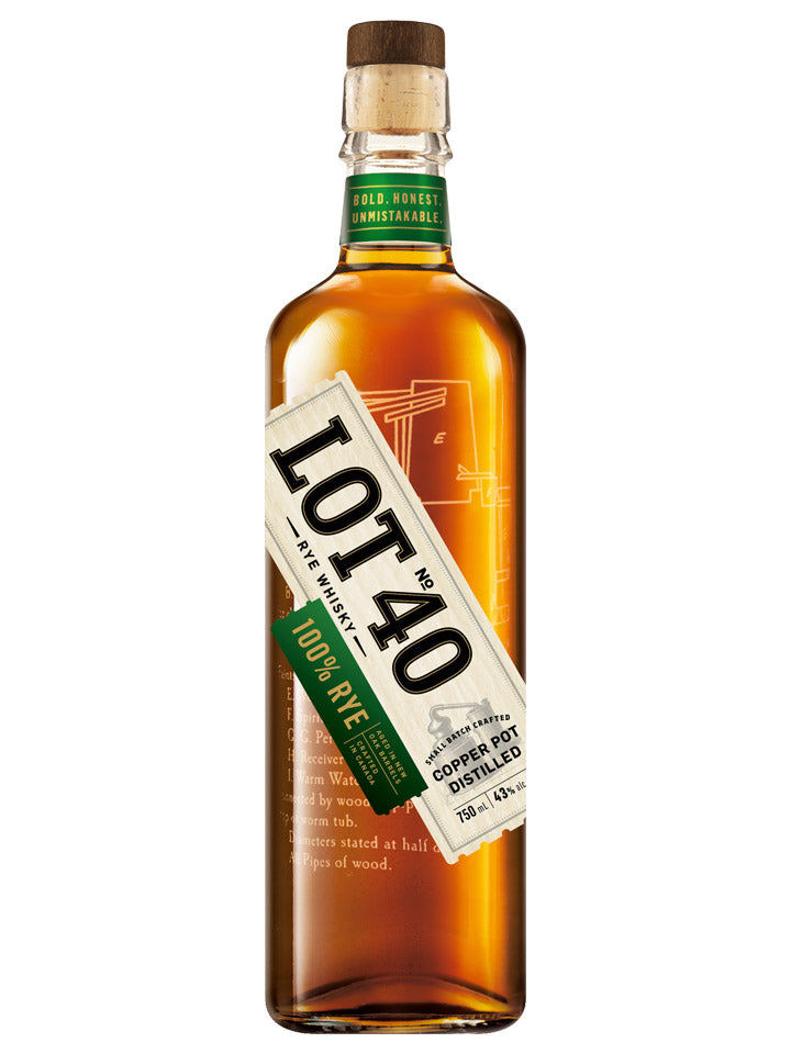 Lot No. 40 Single Copper Pot Rye Canadian Rye Whiskey 750mL – The Drink ...